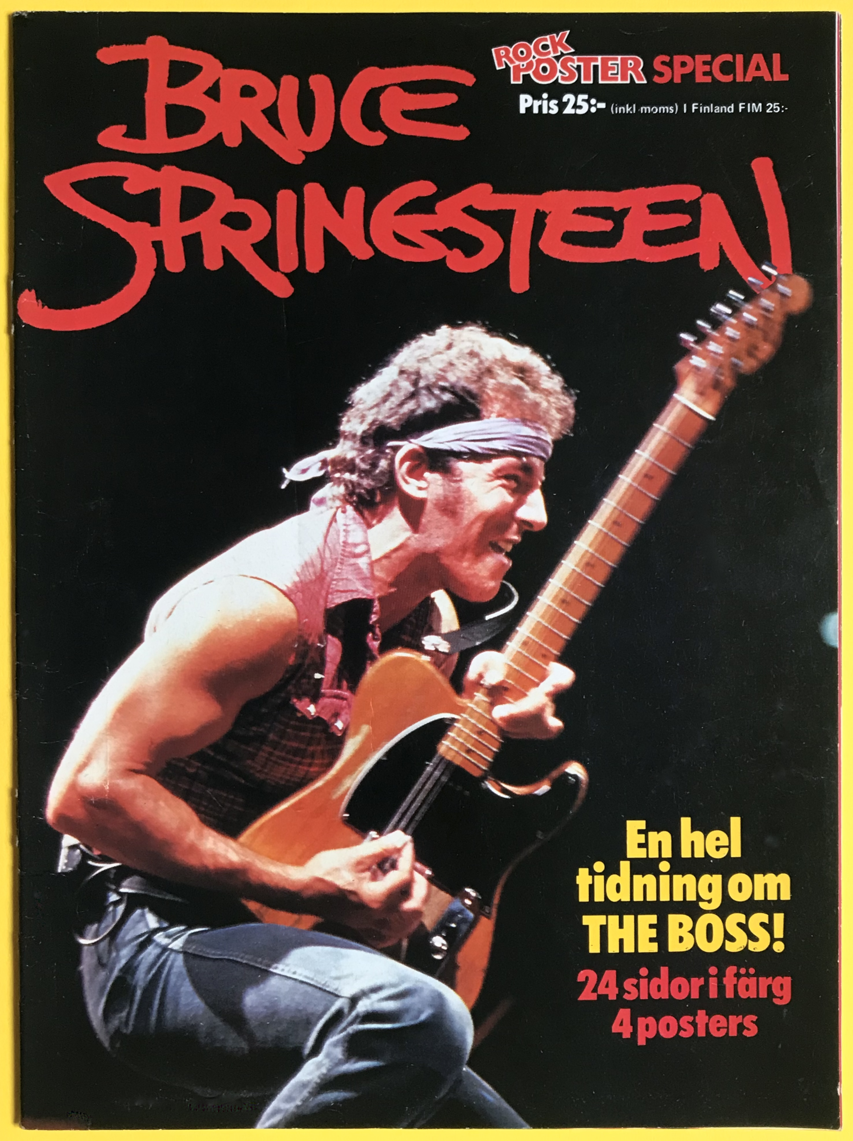 Nostalgipalatset - ROCK POSTER Special - BRUCE SPRINGSTEEN pop mag 1985 Nostalgipalatset - ROCK POSTER Special - BRUCE SPRINGSTEEN pop mag 1985