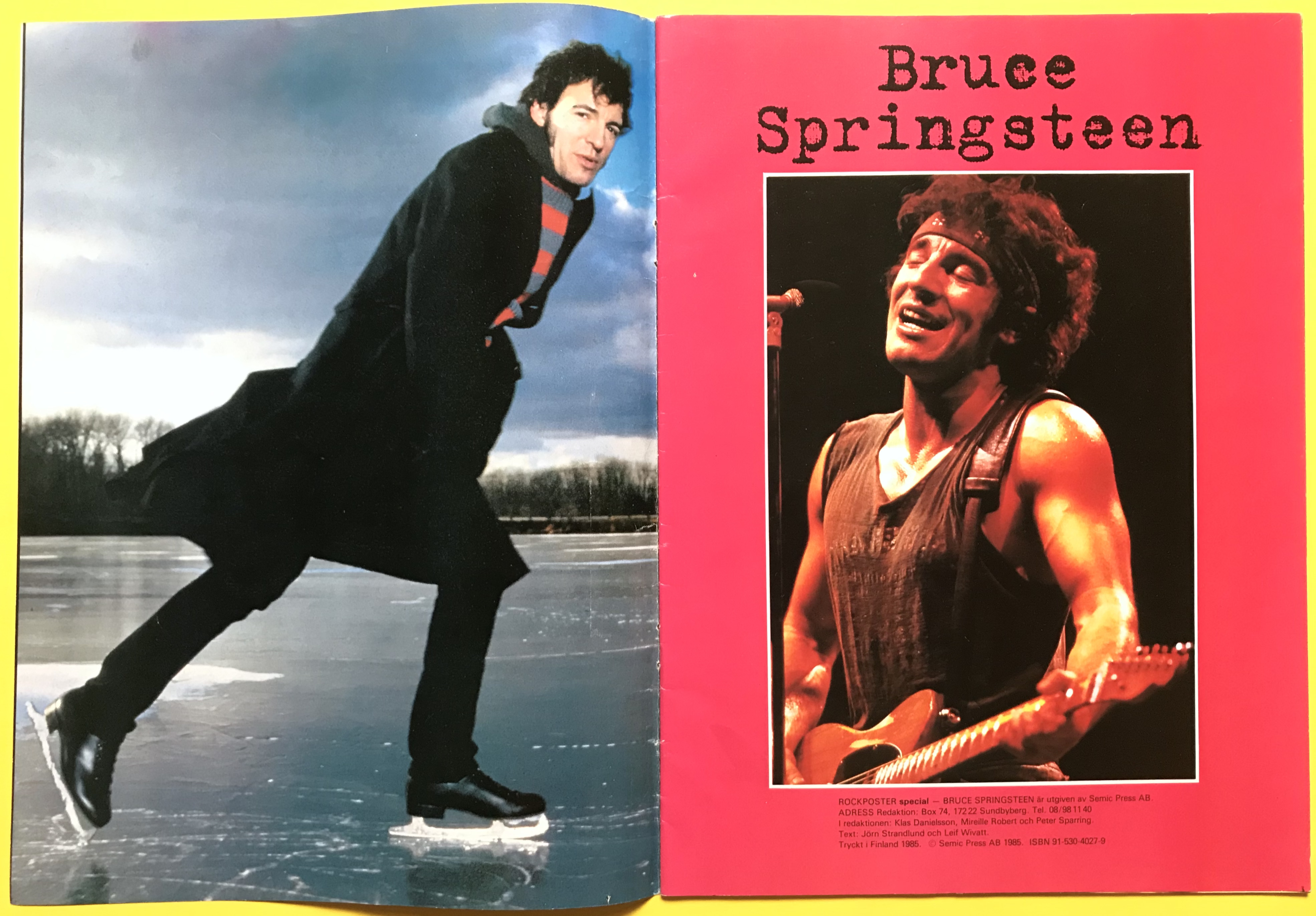 Nostalgipalatset - ROCK POSTER Special - BRUCE SPRINGSTEEN pop mag 1985 Nostalgipalatset - ROCK POSTER Special - BRUCE SPRINGSTEEN pop mag 1985