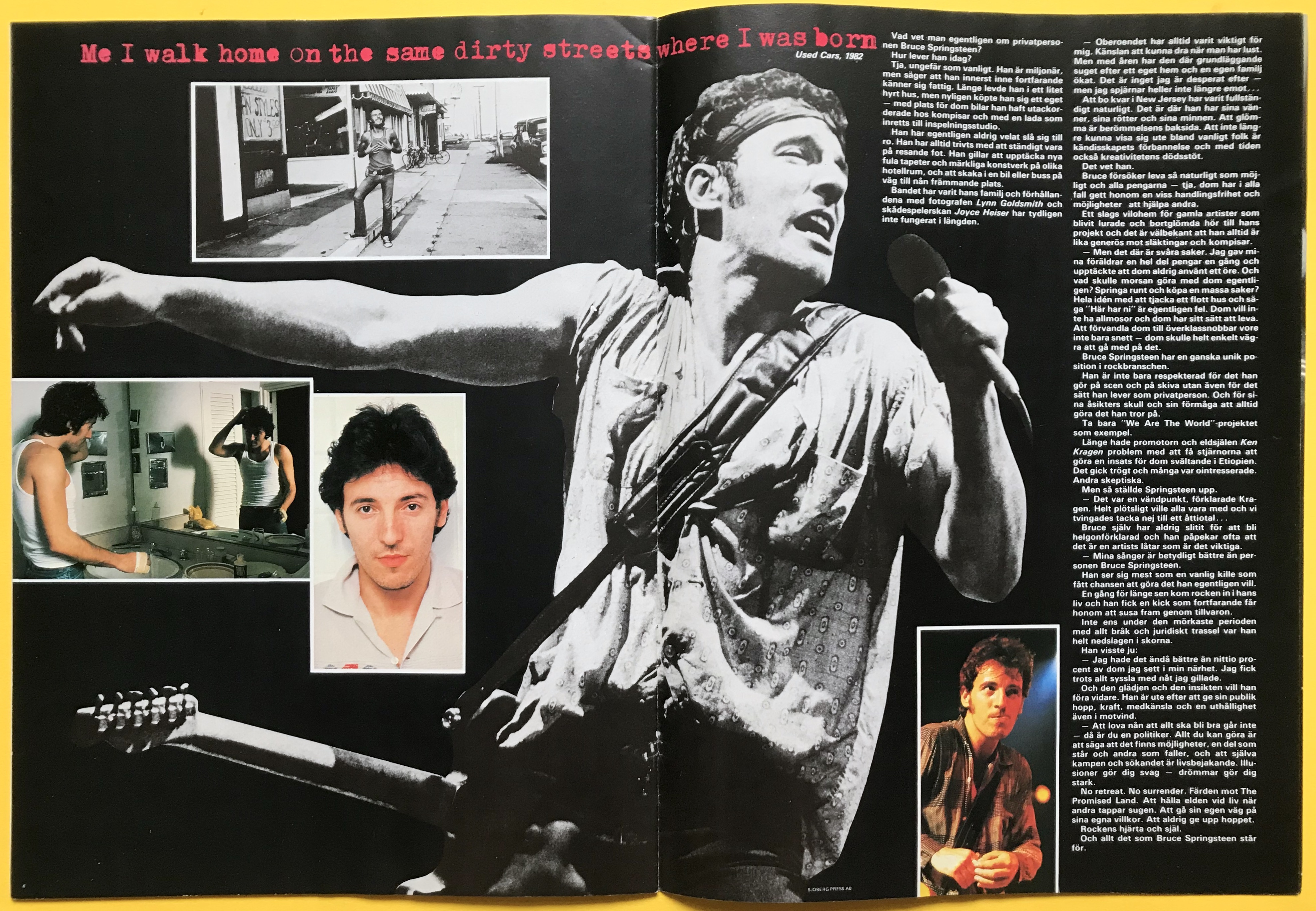 Nostalgipalatset - ROCK POSTER Special - BRUCE SPRINGSTEEN pop mag 1985 Nostalgipalatset - ROCK POSTER Special - BRUCE SPRINGSTEEN pop mag 1985