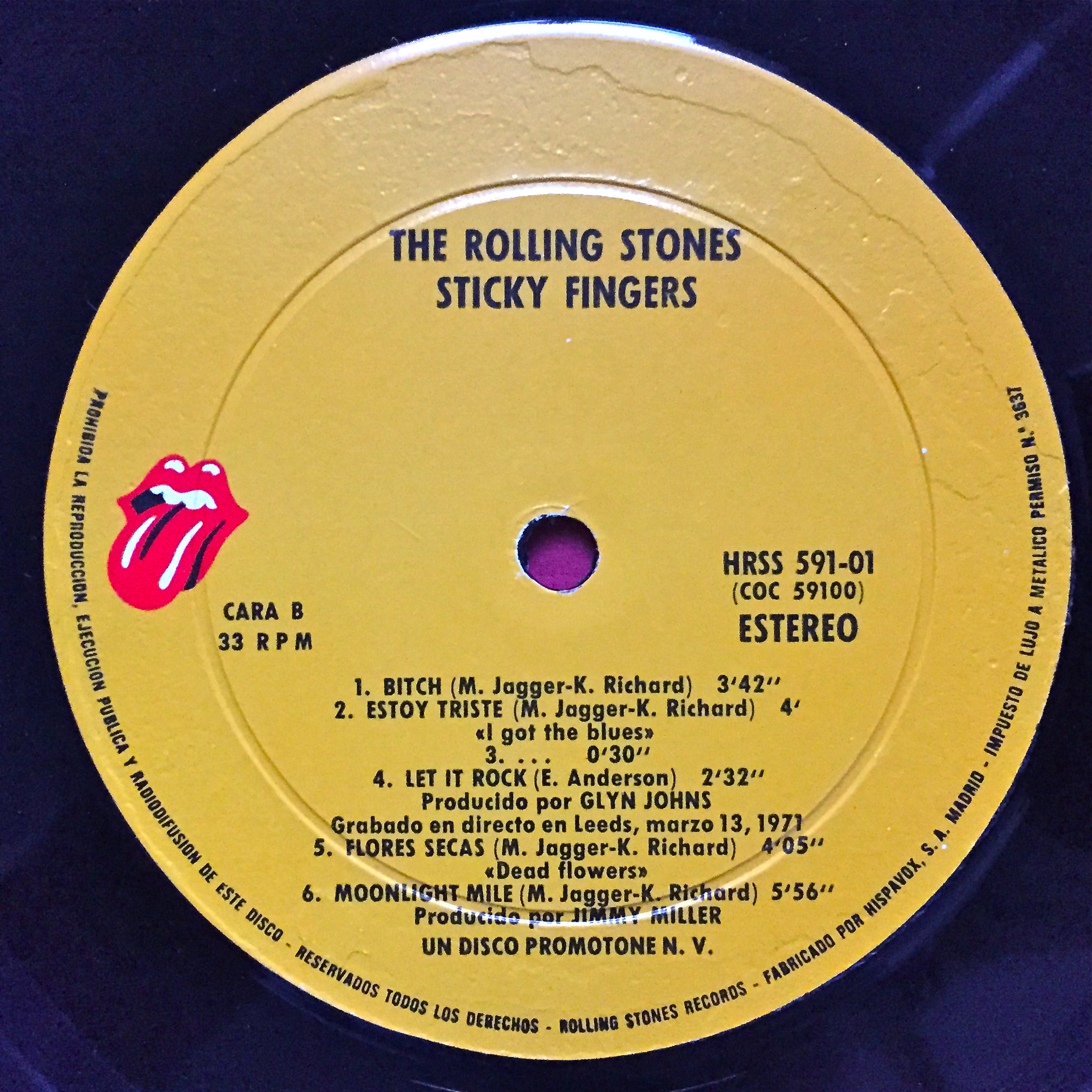 Nostalgipalatset - ROLLING STONES - Sticky fingers Spanish orig LP 1971 ... Nostalgipalatset - ROLLING STONES - Sticky fingers Spanish orig LP 1971 ...