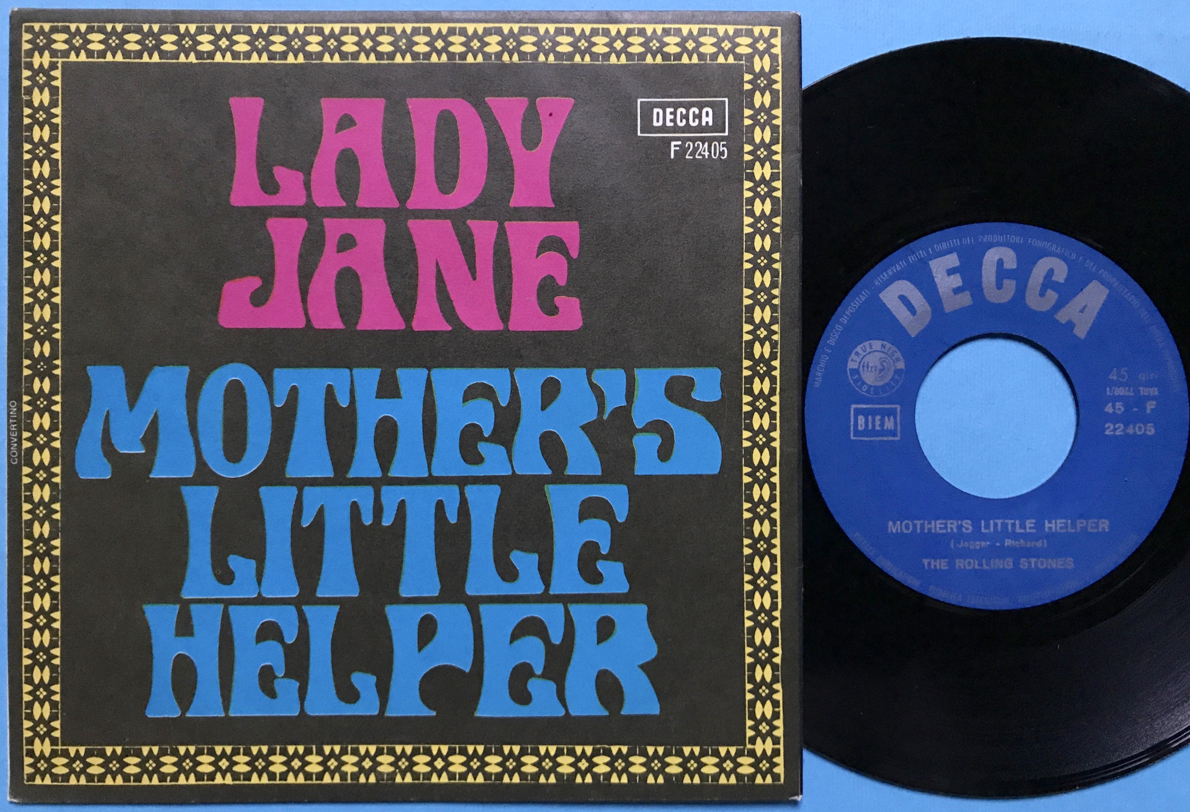 Nostalgipalatset - ROLLING STONES - Mother´s little helper Italien PS 1966 Nostalgipalatset - ROLLING STONES - Mother´s little helper Italien PS 1966