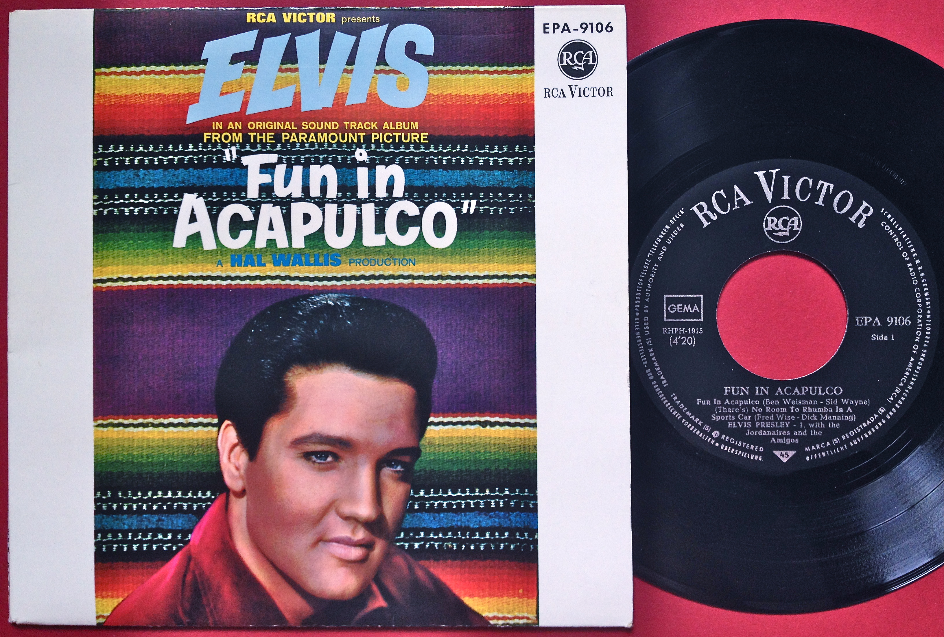 Nostalgipalatset Elvis Presley Fun In Acapulco 3 German Ep 1964