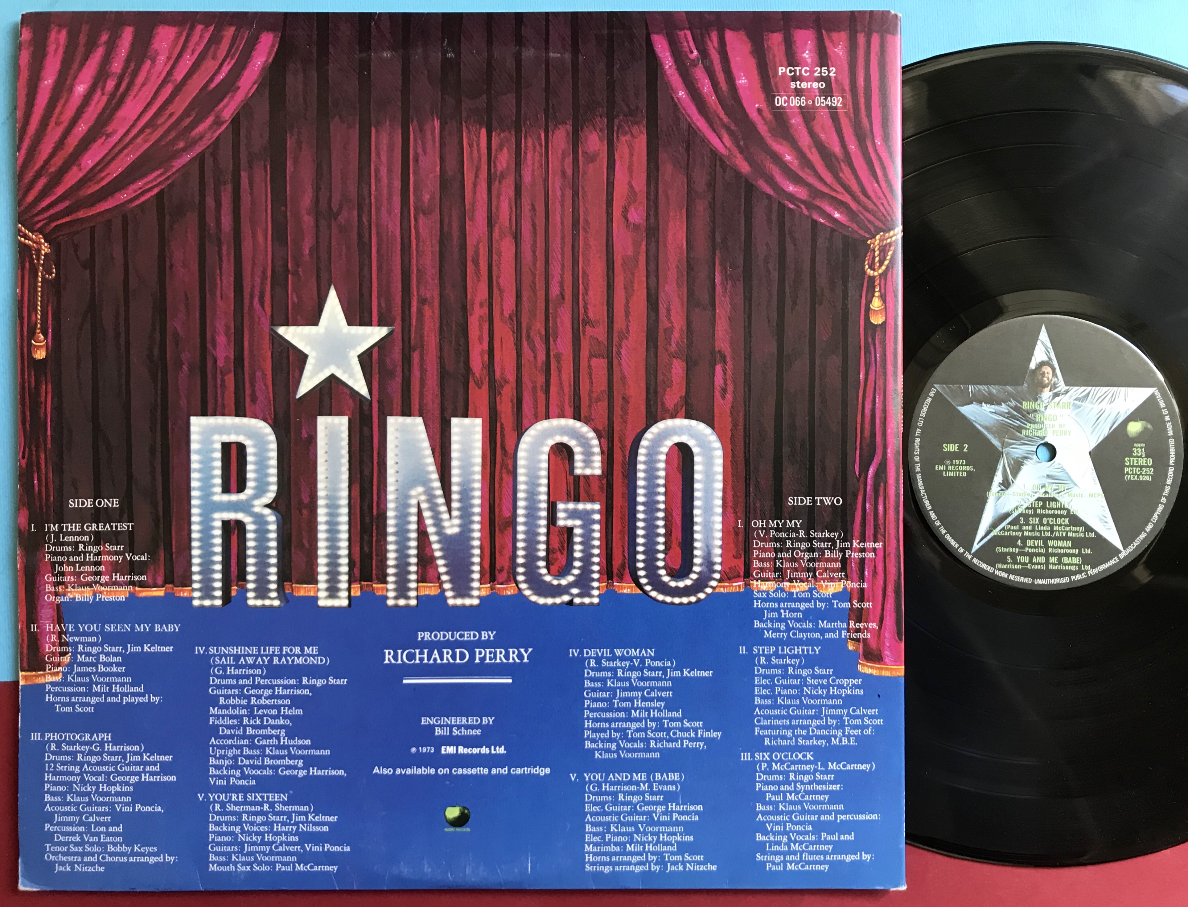 Nostalgipalatset Ringo Starr Ringo Uk Orig Lp 1973