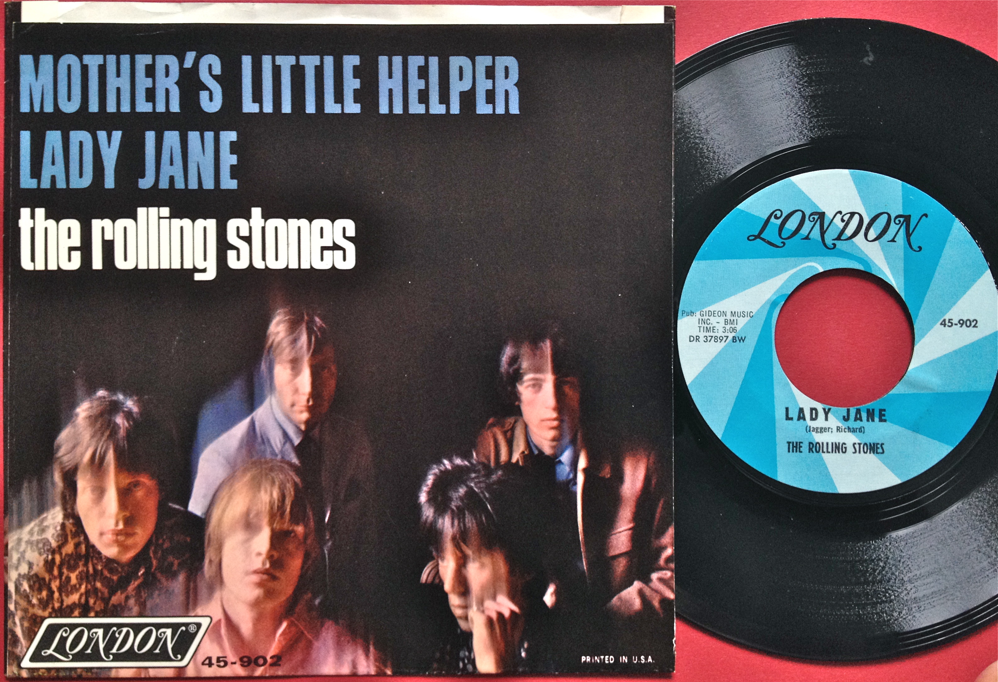 Nostalgipalatset - ROLLING STONES - Mother´s little helper USA PS 45 1966 Nostalgipalatset - ROLLING STONES - Mother´s little helper USA PS 45 1966
