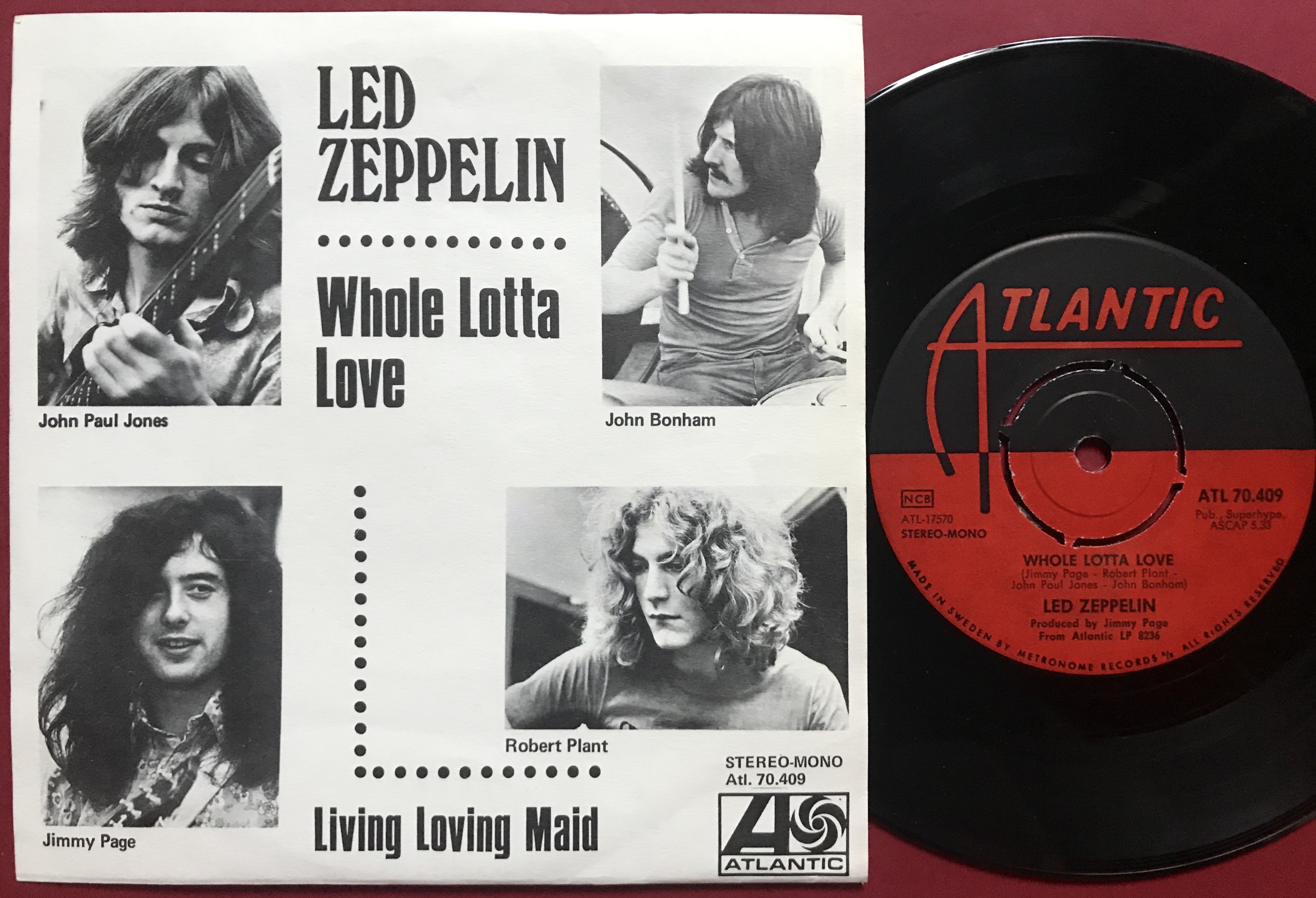 Nostalgipalatset - LED ZEPPELIN - Whole lotta love Swe PS 1969